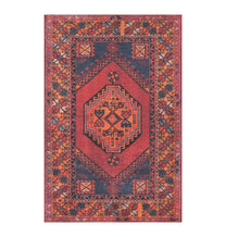 Afshar Traditional Diamond Red Medallion Rug